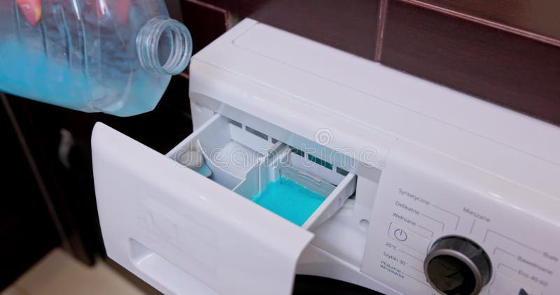 This is a Modern Washing Machine that Features an Open Detergent Drawer ...