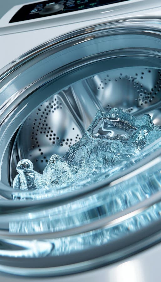 Modern Washing Machine with Glass Lid Showcasing Clean Drum and High ...