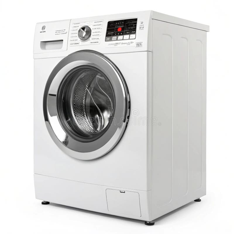 Washing Machine Isolated on White Background Stock Illustration ...