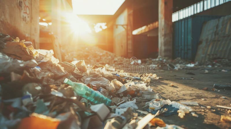 Modern Waste Hazardous Recycling Plant and Storage Stock Image - Image ...