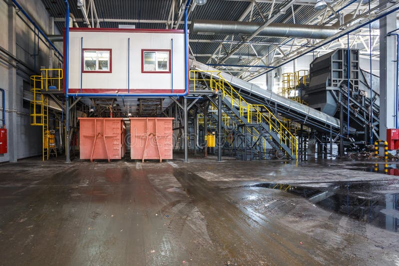 Modern Waste Recycling Processing Plant. Separate Garbage Collection ...