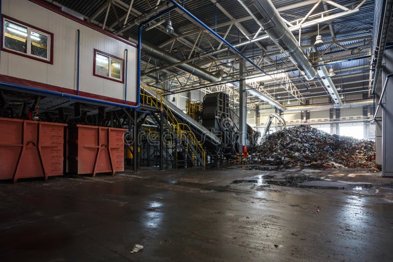 Modern Waste Recycling Processing Plant. Separate Garbage Collection ...