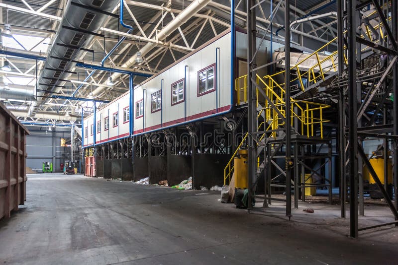 Modern Waste Recycling Processing Plant. Separate Garbage Collection ...