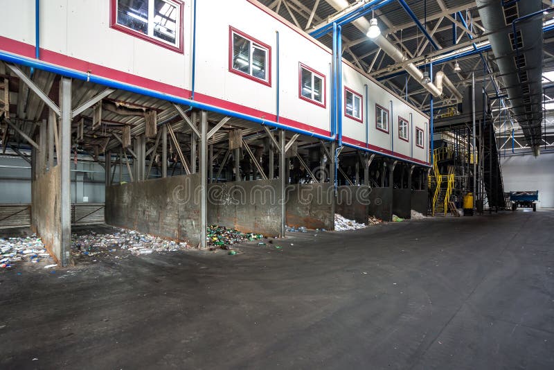 Modern Waste Recycling Processing Plant. Separate Garbage Collection ...