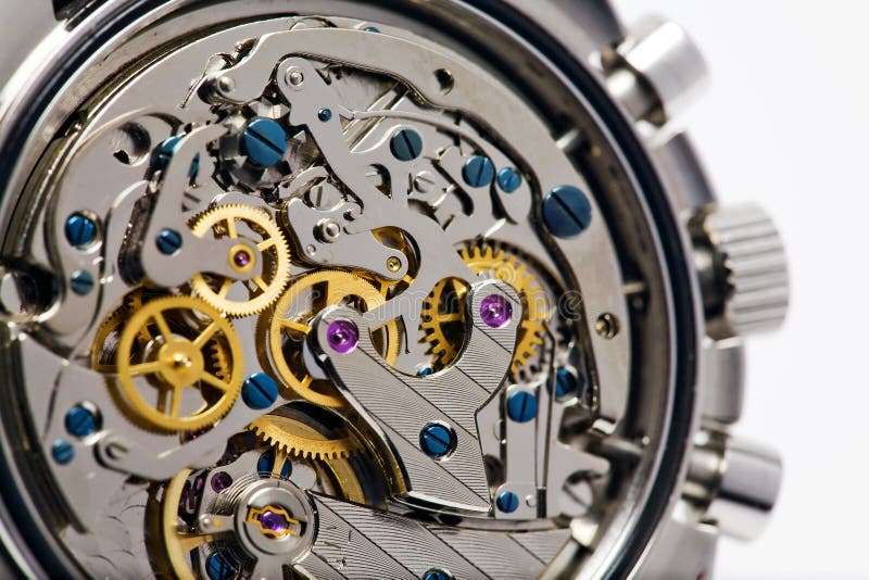 Modern Watch Movement stock image. Image of jewels, dial - 8506017