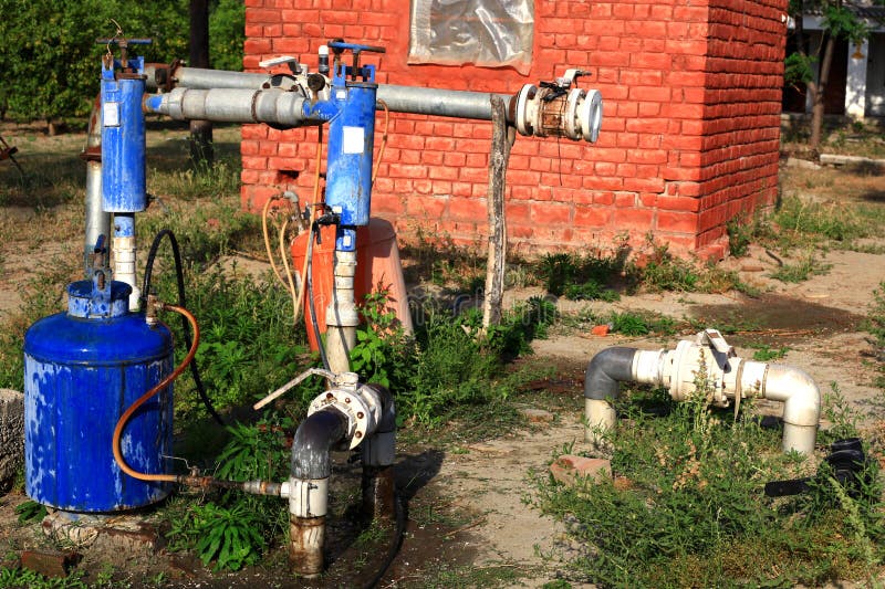 Modern water drip system stock photo. Image of pipes - 24299240