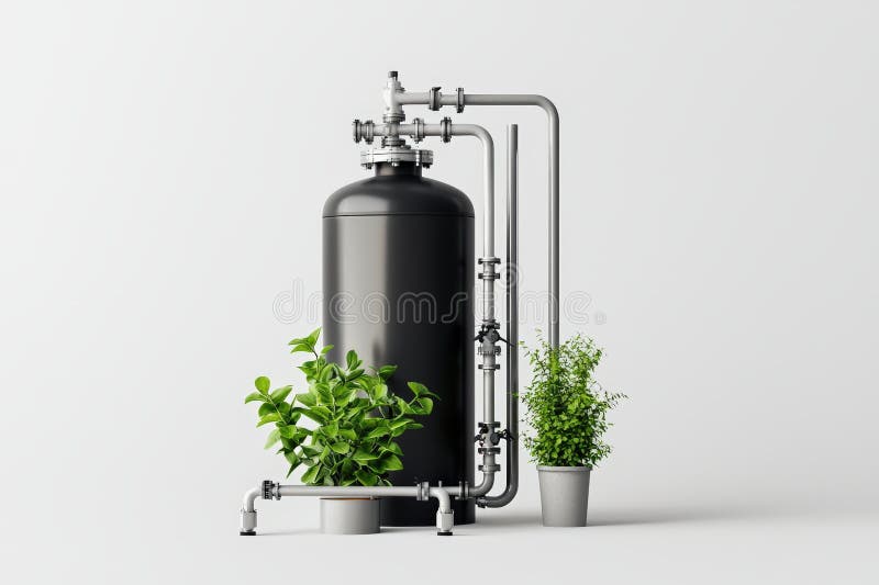 Modern Water Filtration System with Greenery Blending Technology and ...