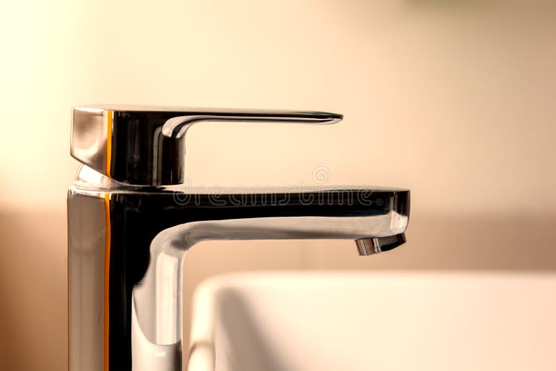 Modern water tap stock image. Image of beautiful, shining - 46227369