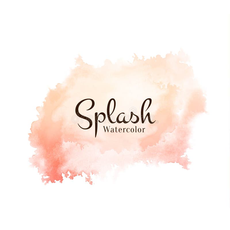 Modern Watercolor Splash Soft Design Vector Stock Vector - Illustration ...