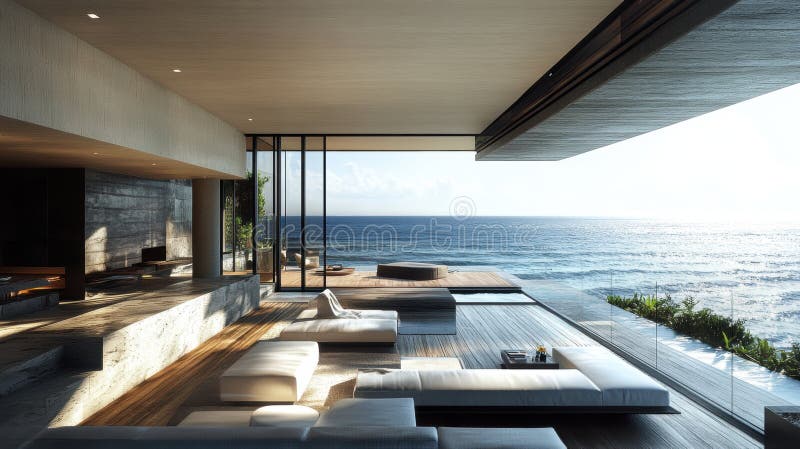 This Modern Waterfront Home Features Panoramic Ocean Views through ...
