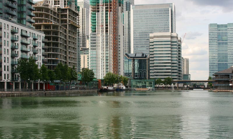 Modern Waterside City Landscape Stock Image - Image of development ...