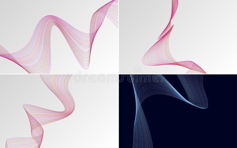 Modern Wave Curve Abstract Presentation Background Pack Stock Vector ...