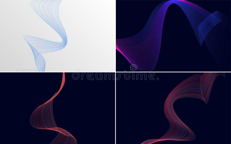 Modern Wave Curve Abstract Presentation Background Pack Stock Vector ...