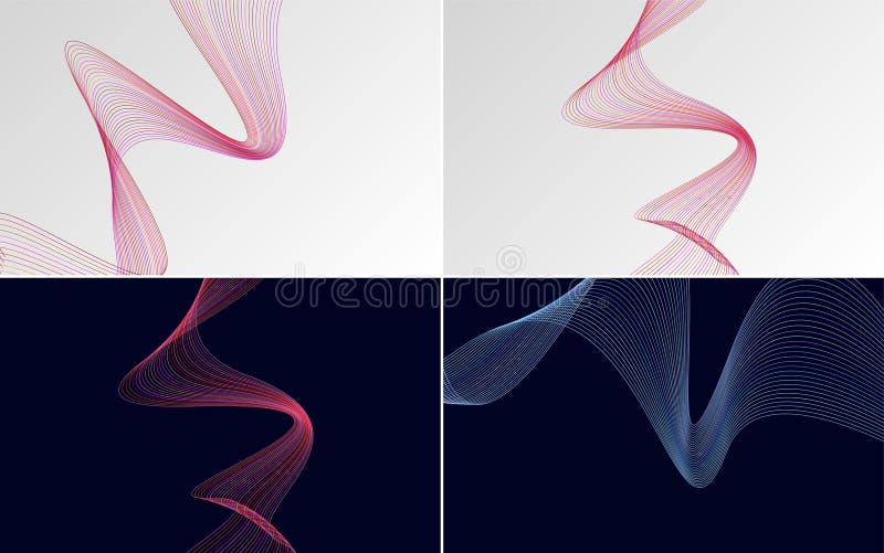 Modern Wave Curve Abstract Presentation Background Pack Stock Vector ...