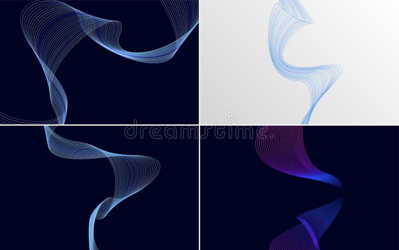 Modern Wave Curve Abstract Vector Background Pack for a Chic and ...