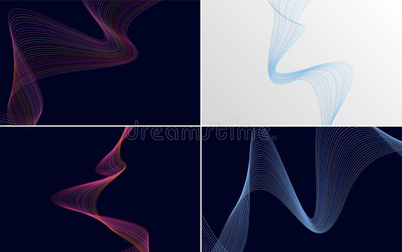 Modern Wave Curve Abstract Vector Background for a Trendy Presentation ...