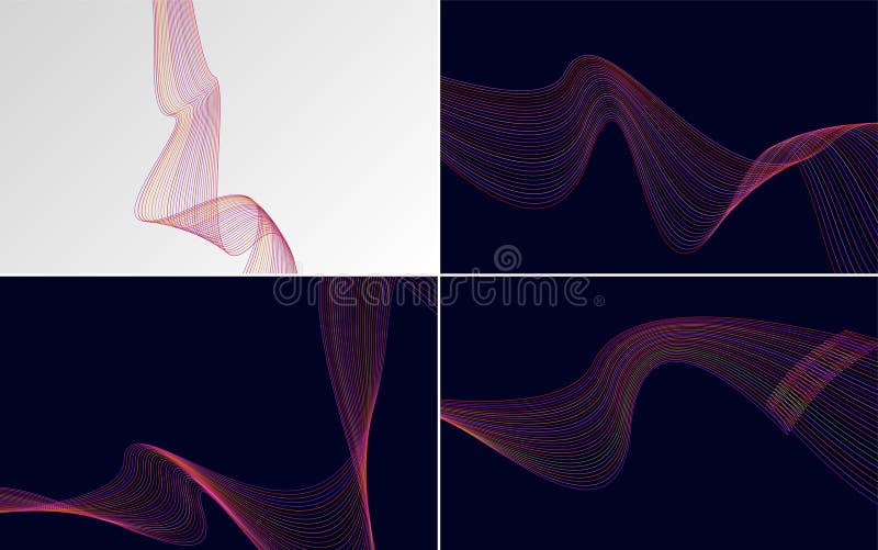 Modern Wave Curve Abstract Vector Backgrounds for a Chic and Modern ...