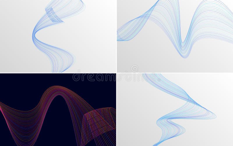 Modern Wave Curve Abstract Vector Backgrounds for a Chic and Modern ...
