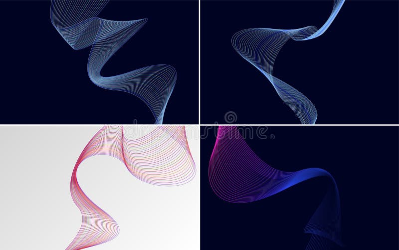 Modern Wave Curve Abstract Vector Backgrounds for a Chic and Modern ...