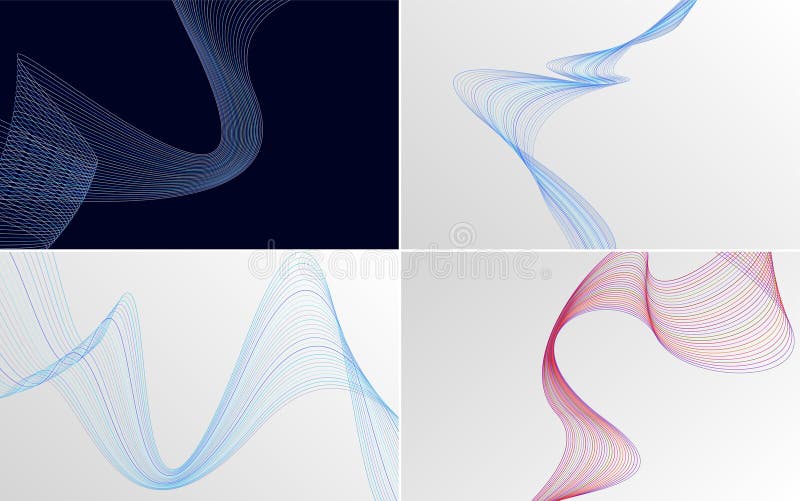 Modern Wave Curve Abstract Vector Backgrounds for a Unique and Modern ...
