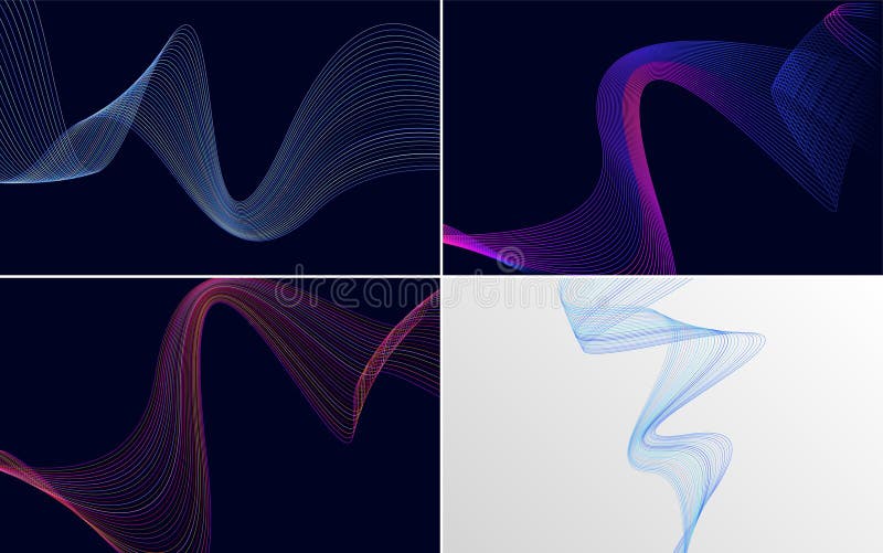 Modern Wave Curve Abstract Vector Backgrounds for a Unique and Modern ...