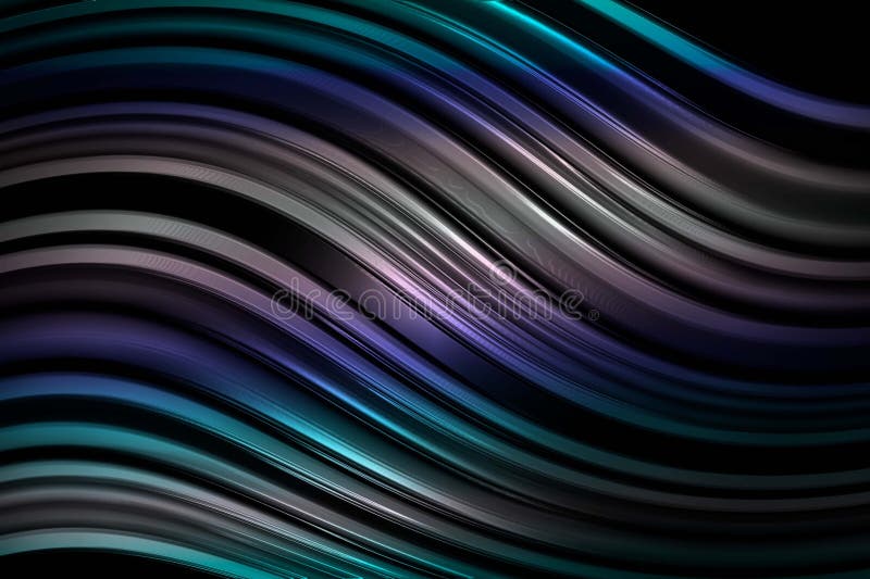 Modern Wave Pattern with a Black Background. Illustration Stock ...