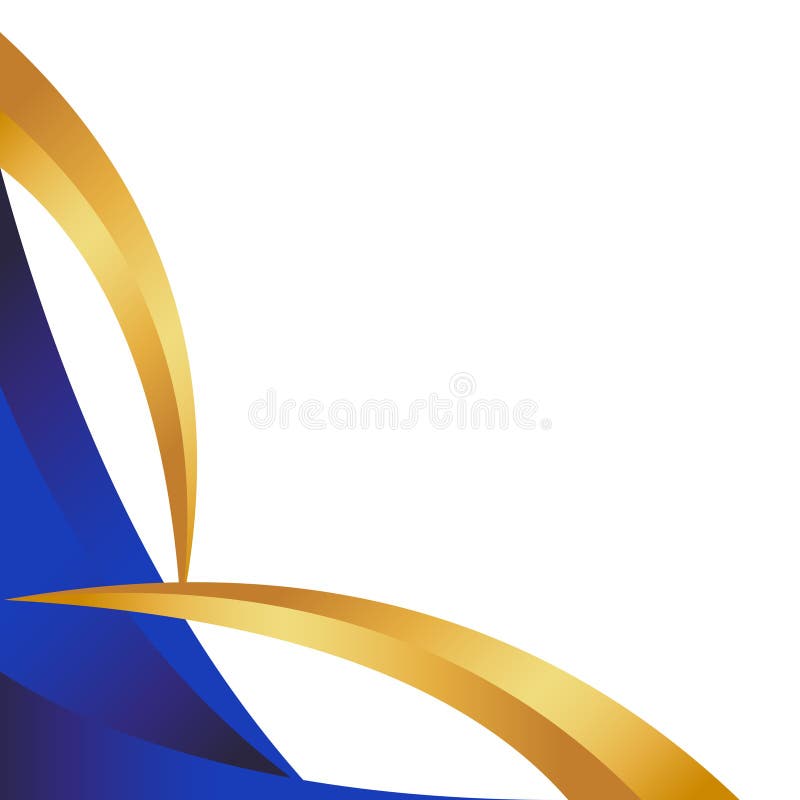 Modern Wavy Gold Corner stock vector. Illustration of elegant - 328809348