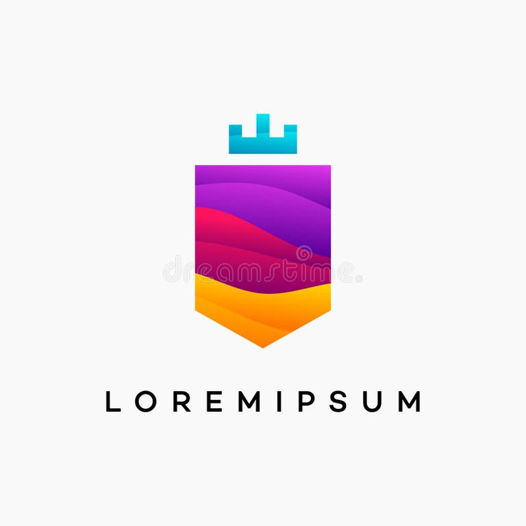 Modern Wavy Shield Secure Logo Designs, Security Logo Template Stock ...