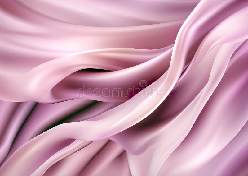 Modern Wavy Silk Abstract Background in Many Colors. Stock Illustration ...