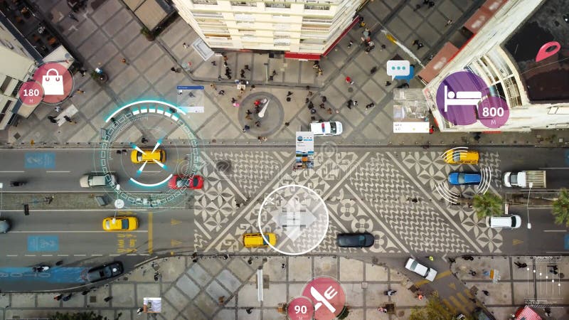 Modern Way and Data Technology Concept. Smart Transportation. ITS ...