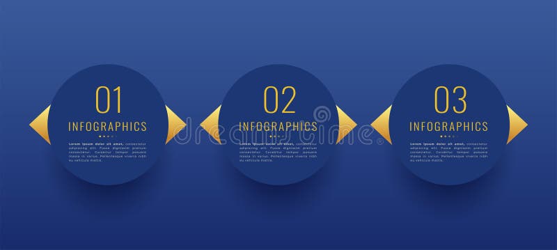 Modern Way To Convey Information with 3 Step Process Infographic Banner ...