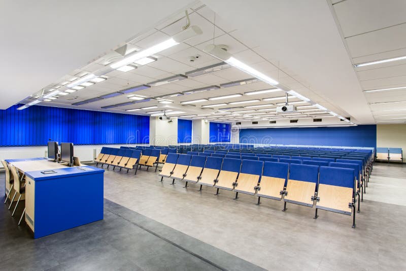 Lecture Hall with Dropped Ceiling Stock Image - Image of university ...