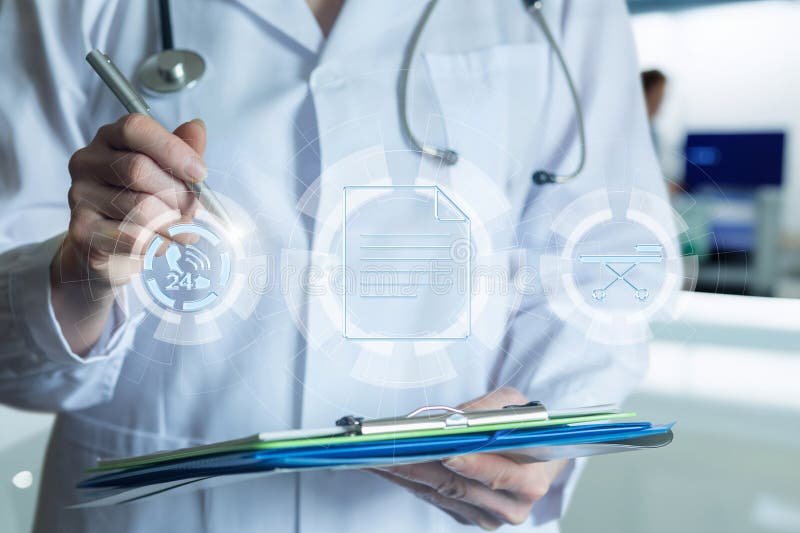 Modern Ways of Working in Medical Reception Stock Image - Image of file ...