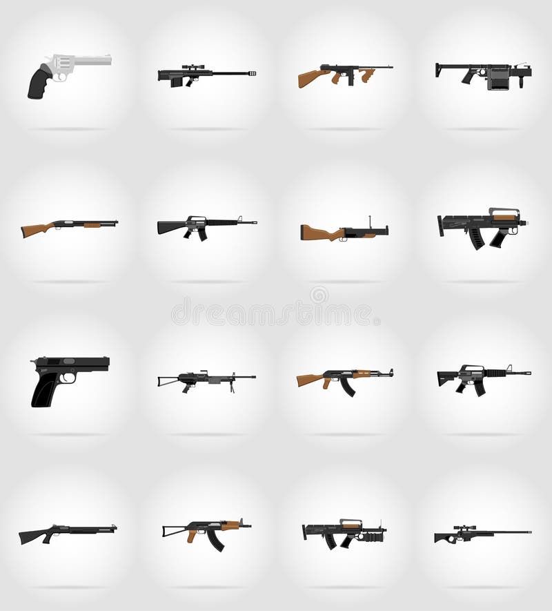 Modern Weapon Collection Vector, Gun Logo Template, Illustration Stock ...