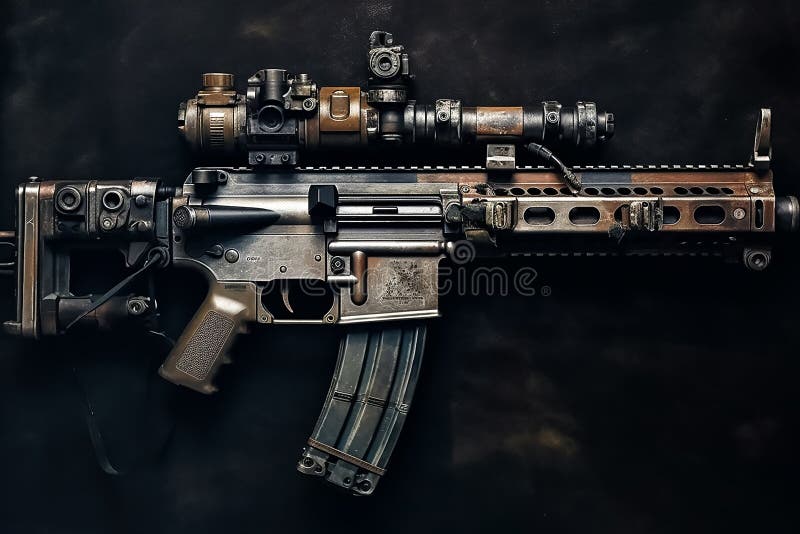 Modern Weapons for Military and War Enforcement. Stock Illustration ...