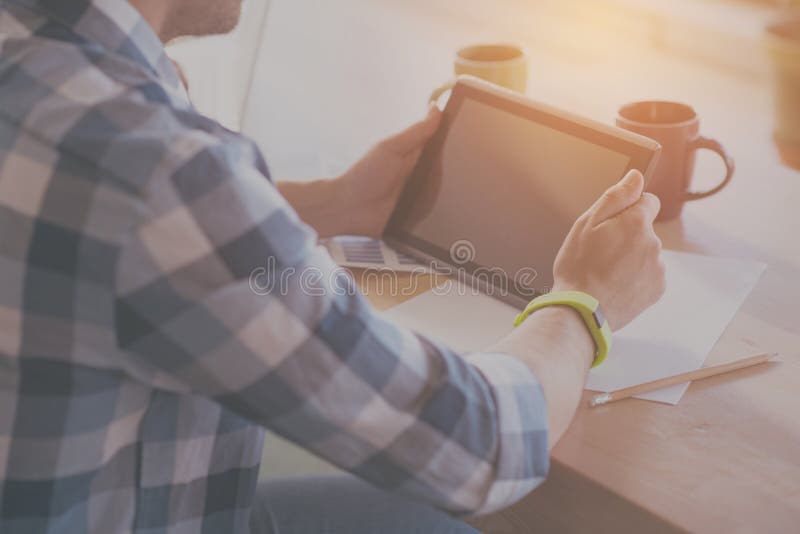 Modern Wearable Technologies Stock Photo - Image of tablet, daytime ...