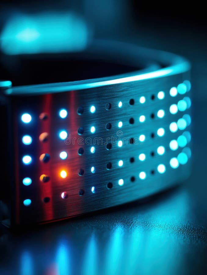 Modern Wearable Technology Glowing Beautifully in Ambient Light ...