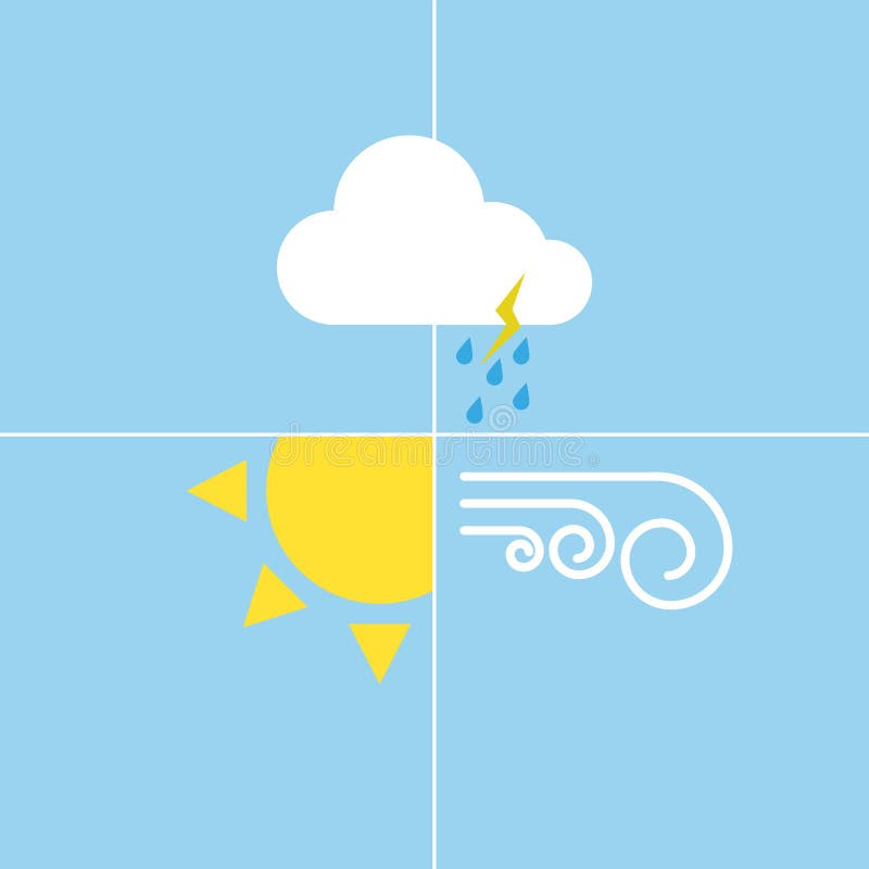 Modern weather icons set . stock vector. Illustration of snowflake ...