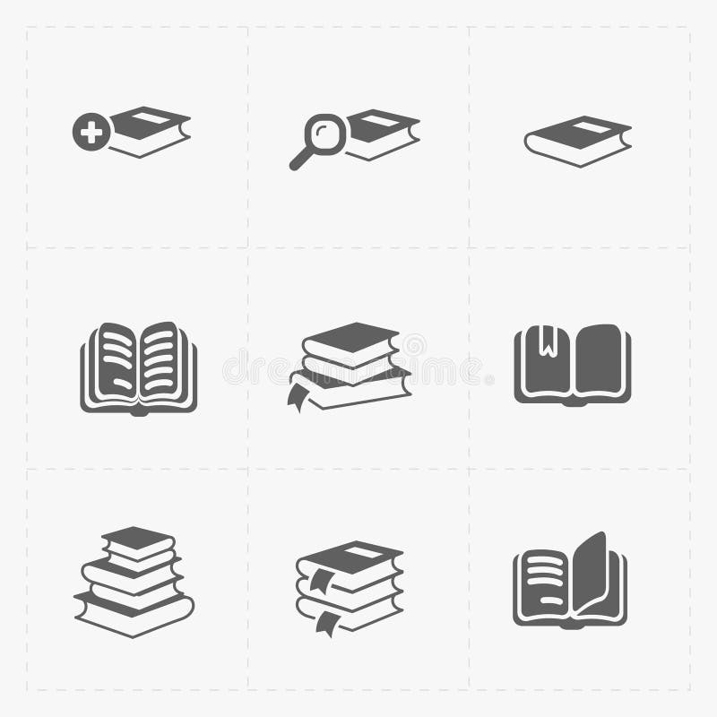 Modern Web Books Set on White. Stock Vector - Illustration of icon ...