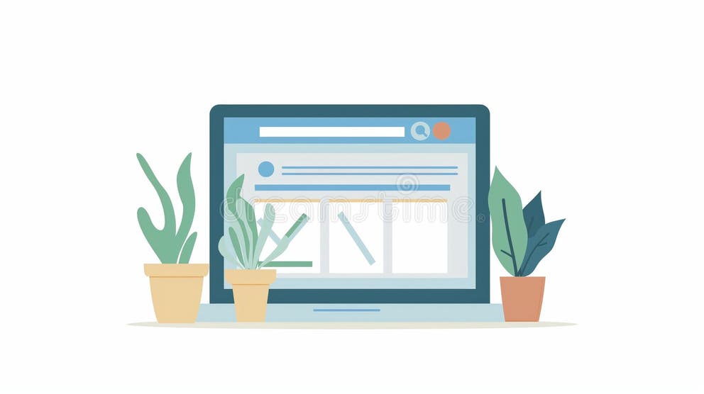 Modern Web Browser Interface Stock Illustration - Illustration of ...