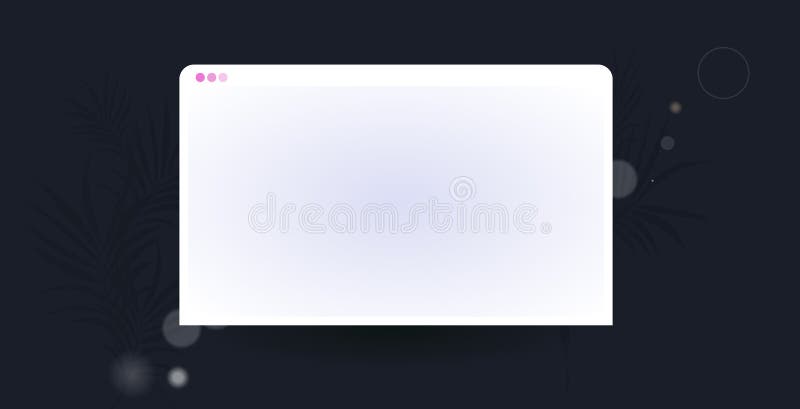 Modern Web Browser Window Internet Empty Page Ui Template Horizontal ...