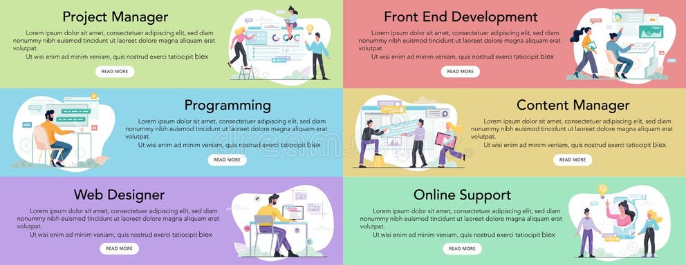 Modern Web Business Service Advert Banner or Website Header. Stock ...