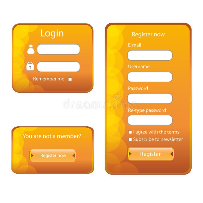 Orange Login Form Stock Illustrations – 328 Orange Login Form Stock ...