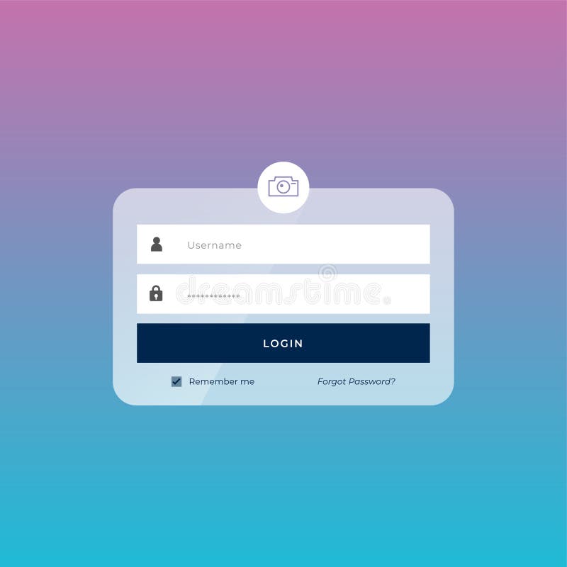 Modern Web Login Form Template with Username and Password Stock Vector - Illustration of ...