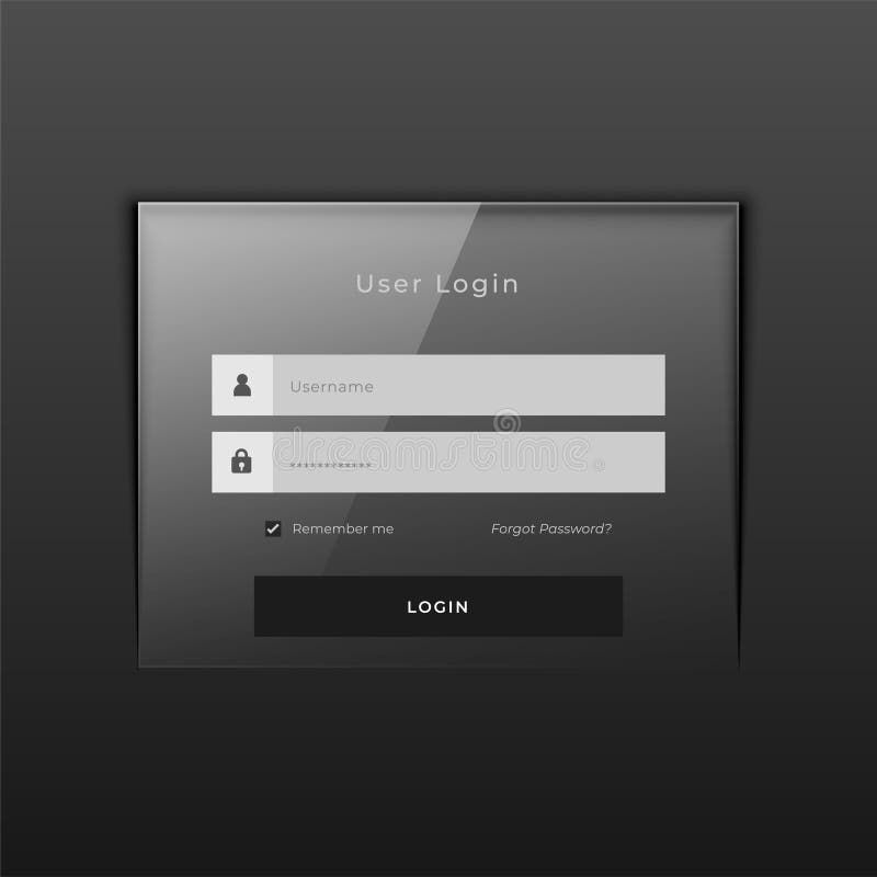 Modern Web Login Form Template for Social Media Access Stock Vector ...