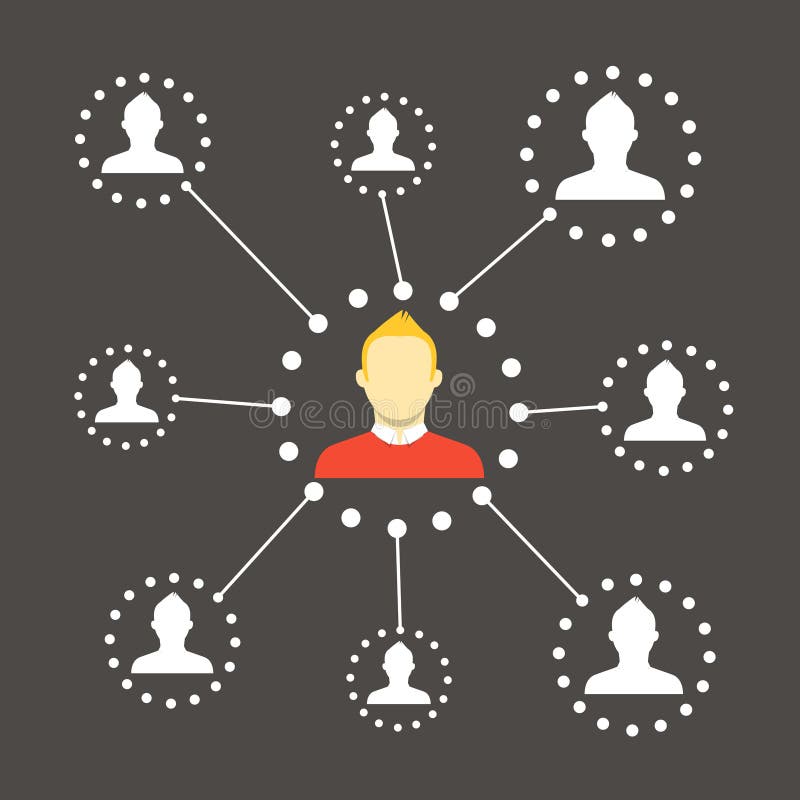 Modern Web Media Network Scheme Stock Vector - Illustration of ...