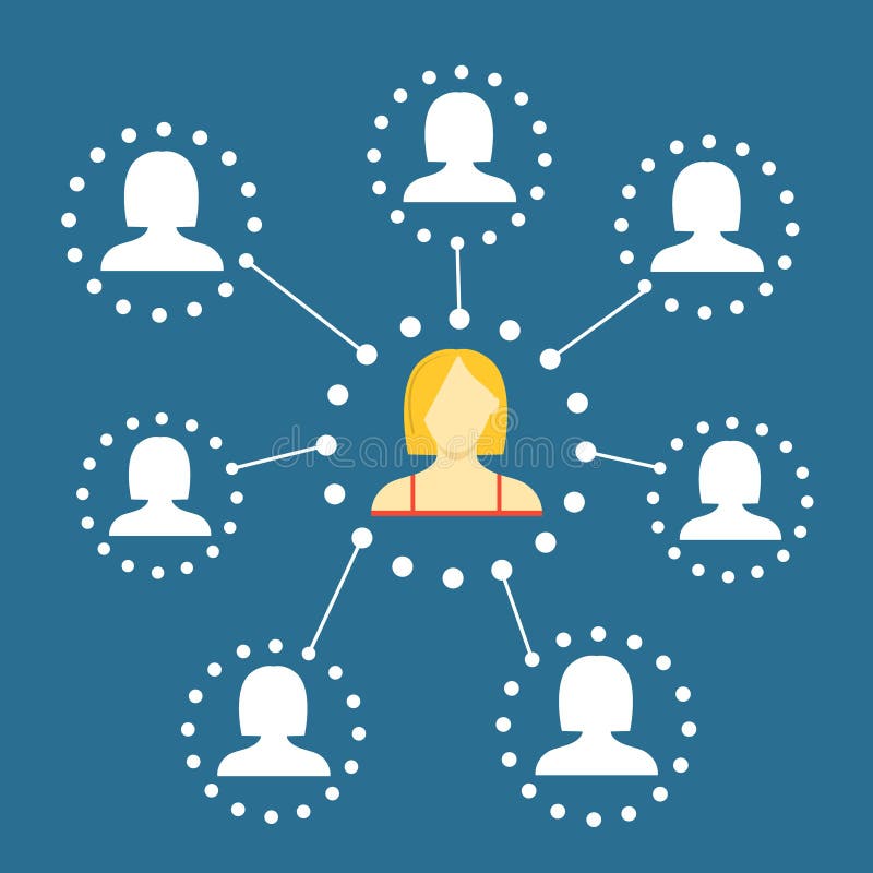 Modern Web Media Network Scheme Stock Vector - Illustration of digital ...