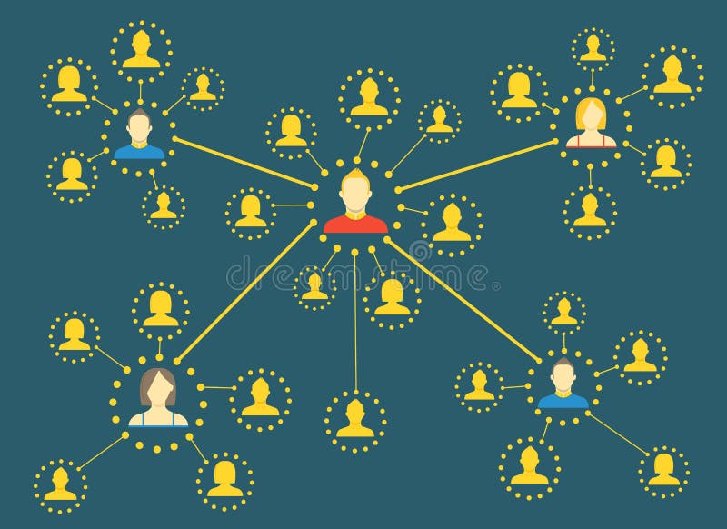 Modern Web Media Network Scheme Stock Vector - Illustration of internet ...
