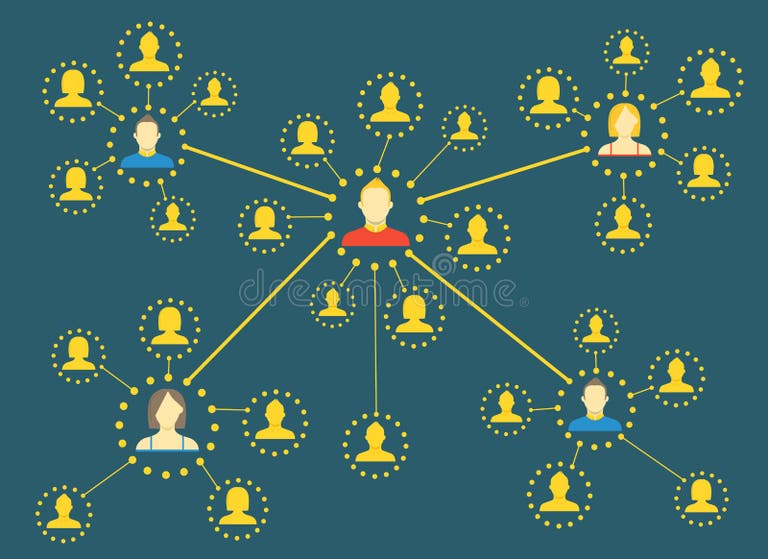 Modern Web Media Network Scheme Stock Vector - Illustration of internet ...