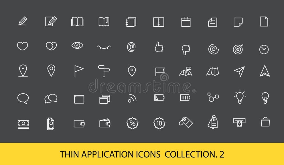 Modern Web and Mobile Application Pictograms Stock Vector ...